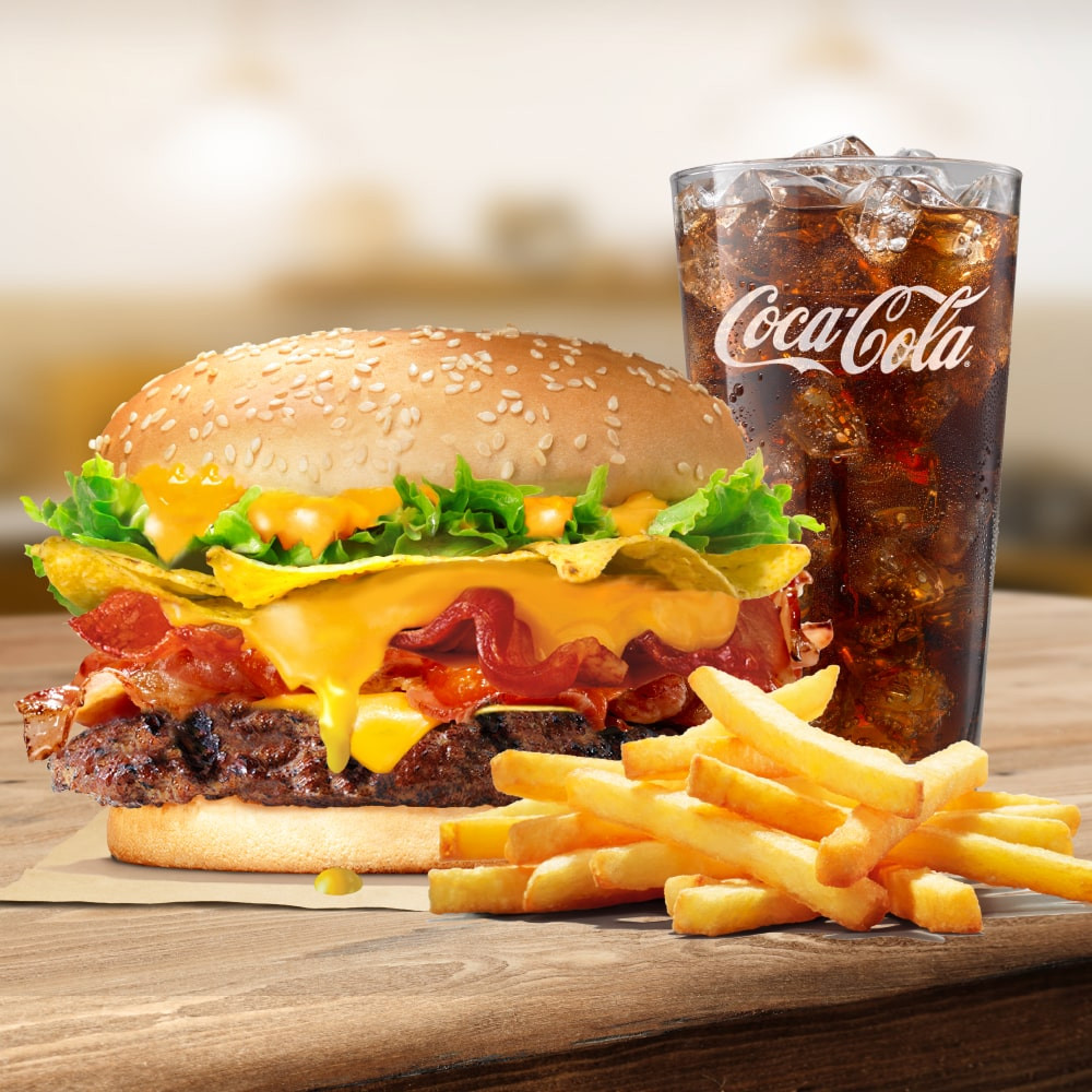 COMBO BURGER BÒ KHOAI GIÒN TRÀN PHÔ MAI (CỠ LỚN)